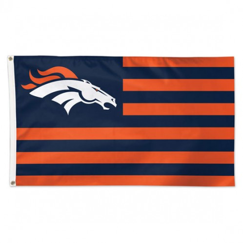 Denver Broncos Flag 3x5 Deluxe Americana Design - Sports Fan Shop