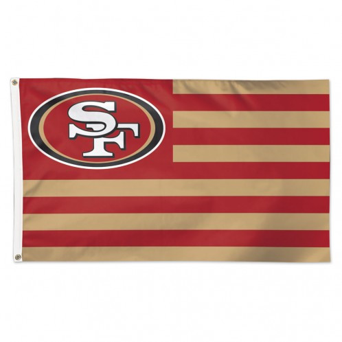 San Francisco 49ers Flag 3x5 Deluxe Americana Design - Sports Fan Shop