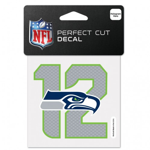 Seattle Seahawks Decal 4x4 Perfect Cut Color 12th Man Design - Sports ...