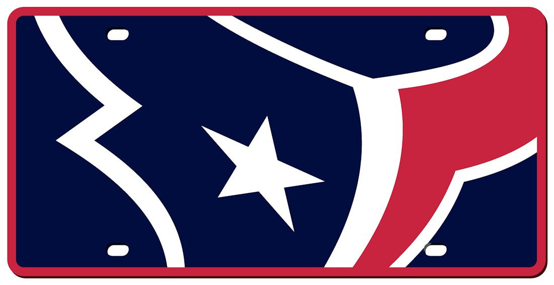 Houston Texans License Plate Acrylic Mega Style - Sports Fan Shop