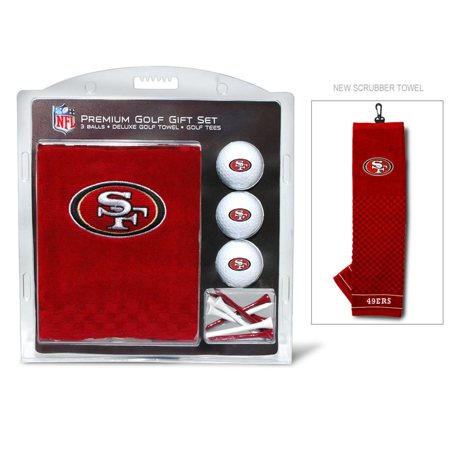 San Francisco 49ers Golf Gift Set with Embroidered Towel - Sports Fan Shop