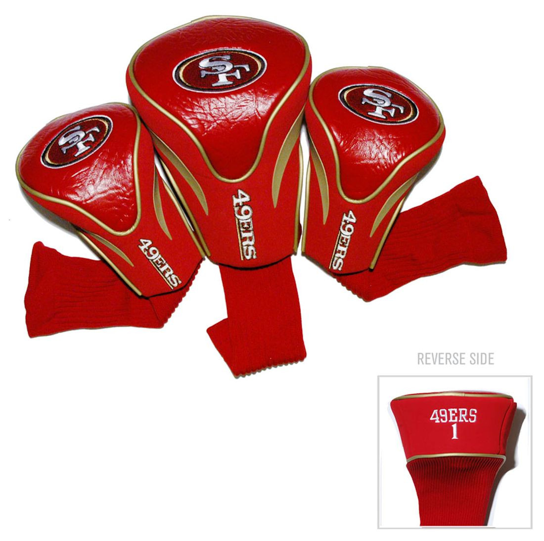 San Francisco 49ers Golf Club Headcover Set 3 Piece Contour Style ...