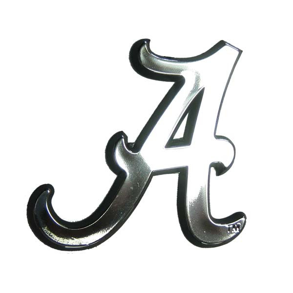 Alabama Crimson Tide Auto Emblem - Silver - Sports Fan Shop