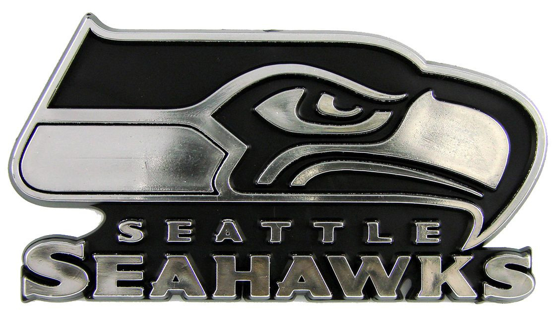Seattle Seahawks Auto Emblem - Silver - Sports Fan Shop