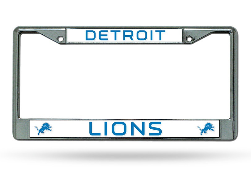 Detroit Lions License Plate Frame Chrome - Sports Fan Shop