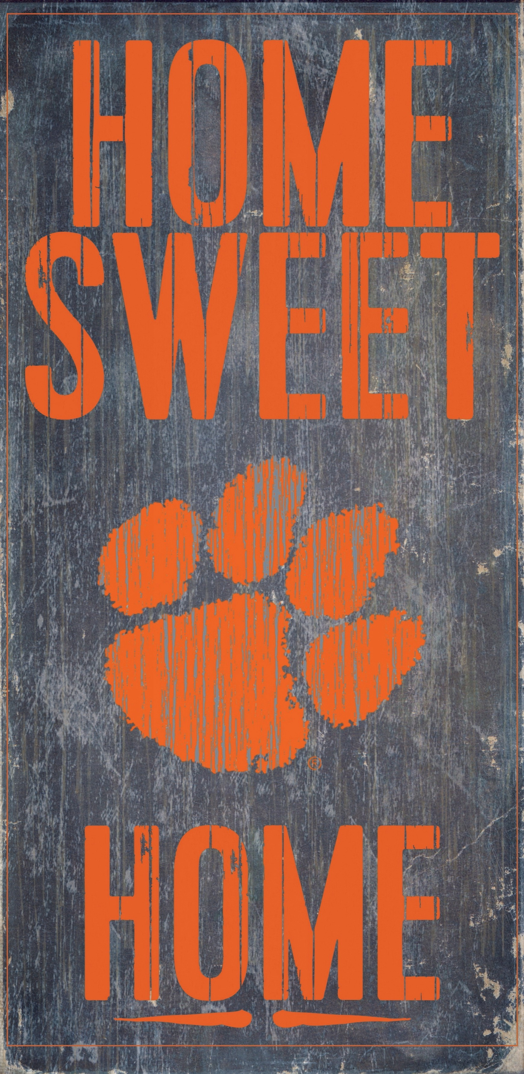 Clemson Tigers Wood Sign - Home Sweet Home 6"x12" - Sports Fan Shop