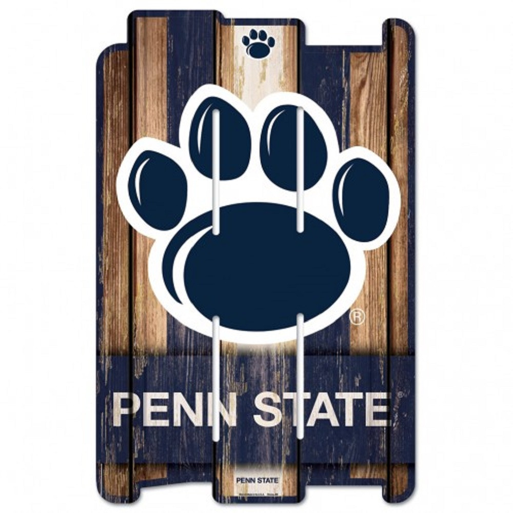 Penn State Nittany Lions Sign 11x17 Wood Fence Style - Sports Fan Shop