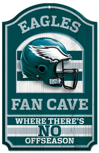 Philadelphia Eagles Wood Sign - 11"x17" Fan Cave Design - Sports Fan Shop