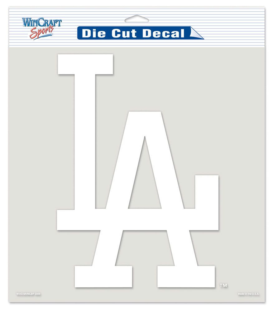 Los Angeles Dodgers Decal 8x8 Perfect Cut White - Sports Fan Shop
