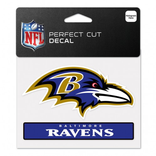 Baltimore Ravens Decal 4.5x5.75 Perfect Cut Color - Sports Fan Shop