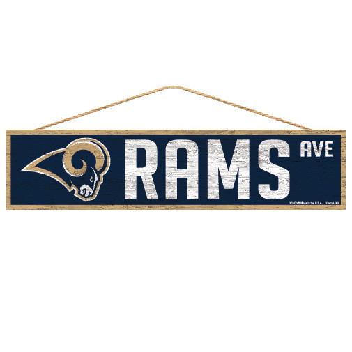 Los Angeles Rams Sign 4x17 Wood Avenue Design - Sports Fan Shop