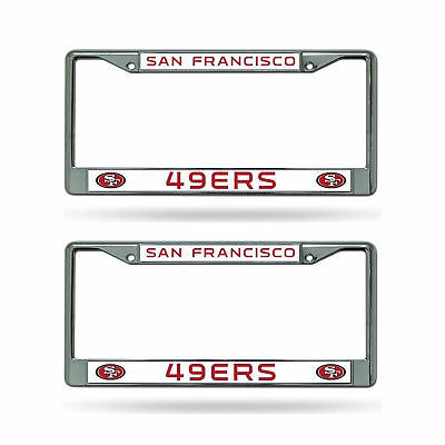 San Francisco 49ers License Plate Frame Chrome - Sports Fan Shop