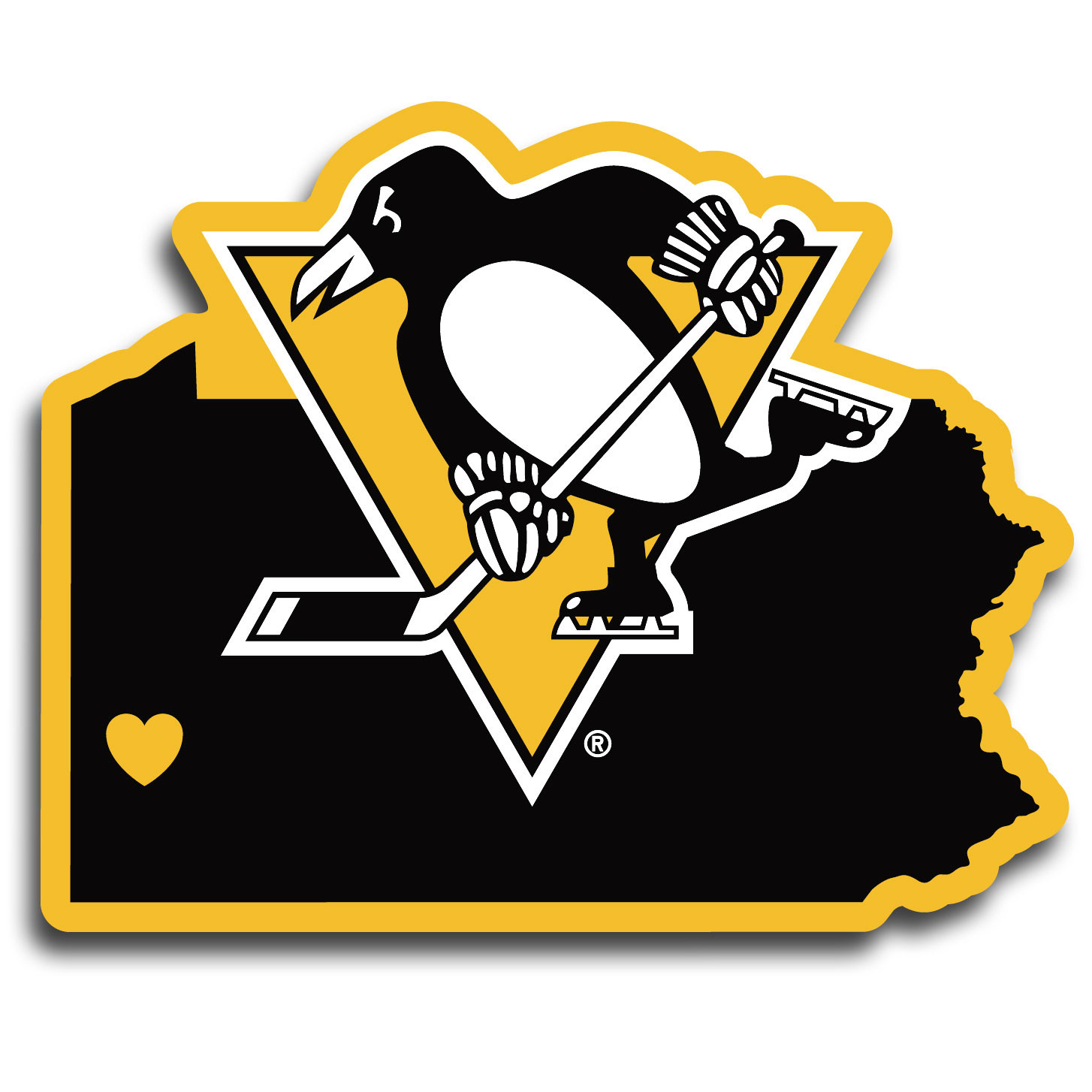 Pittsburgh Penguins Decal Home State Pride Style - Sports Fan Shop