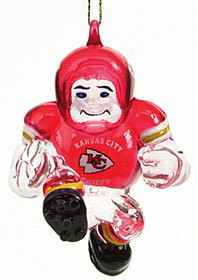 Kansas City Chiefs Ornament 3 Inch Crystal Halfback CO - Sports Fan Shop