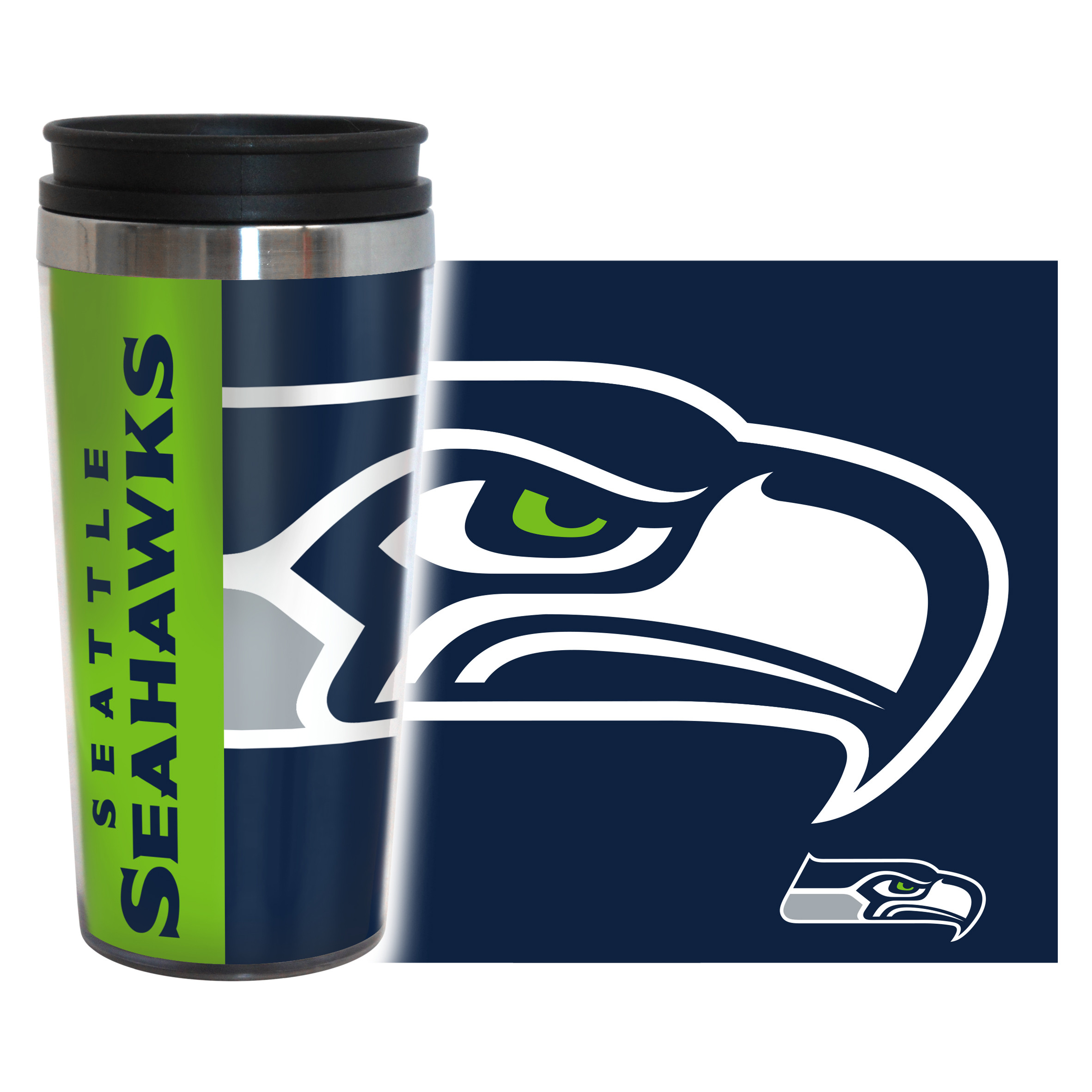 Seattle Seahawks Travel Mug - 14 oz Full Wrap - Hype Style - Sports Fan ...