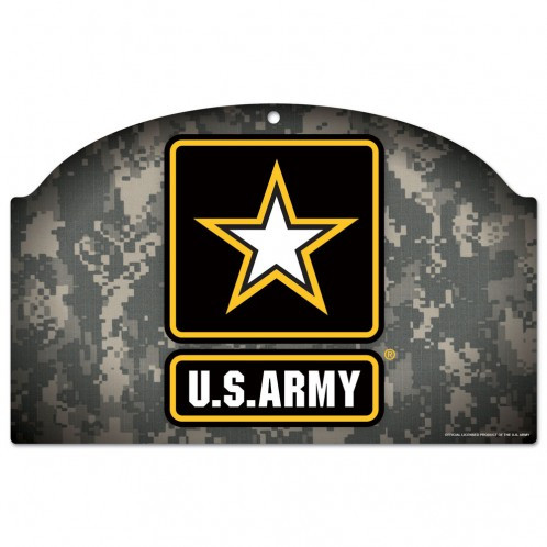 US Army Camo Sign 11x17 Wood - Sports Fan Shop