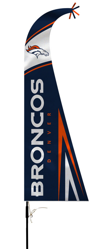 Denver Broncos Flag Premium Feather Style CO - Sports Fan Shop
