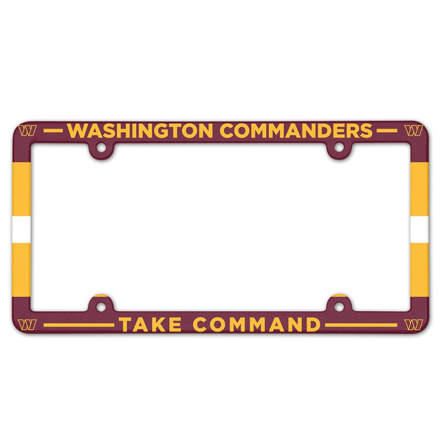 Washington Commanders License Plate Frame Plastic Full Color Style ...