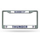 Oklahoma City Thunder License Plate Frame Metal Orange - Sports Fan Shop