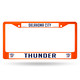 Oklahoma City Thunder License Plate Frame Metal Orange - Sports Fan Shop