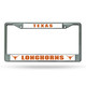Texas Longhorns License Plate Frame Laser Cut Chrome - Sports Fan Shop