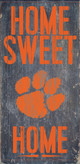 Clemson Tigers Wood Sign - Home Sweet Home 6"x12" - Sports Fan Shop