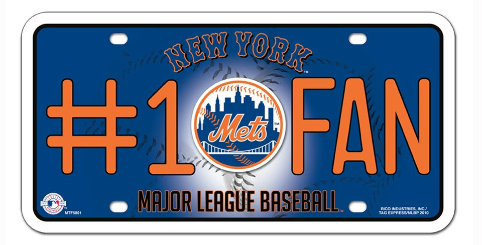 New York Mets License Plate #1 Fan - Sports Fan Shop