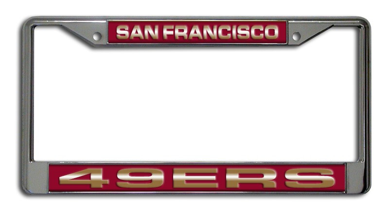 San Francisco Giants License Plate Frame Laser Cut Chrome Black with ...