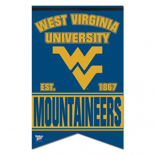 West Virginia Mountaineers Banner 17x26 Pennant Style Premium Felt ...