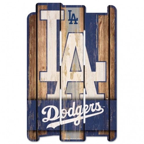 Los Angeles Dodgers Sign 11x17 Wood Fence Style - Sports Fan Shop