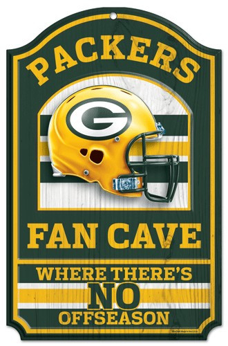 Green Bay Packers Wood Sign - 11"x17" Fan Cave Design - Sports Fan Shop