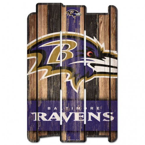 Baltimore Ravens Sign 11x17 Wood Fence Style - Sports Fan Shop