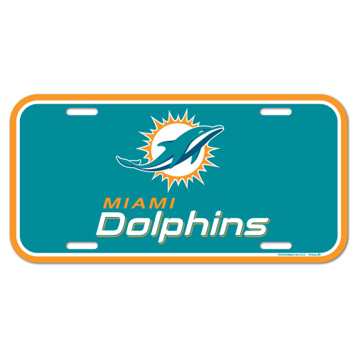 Miami Dolphins License Plate - Sports Fan Shop