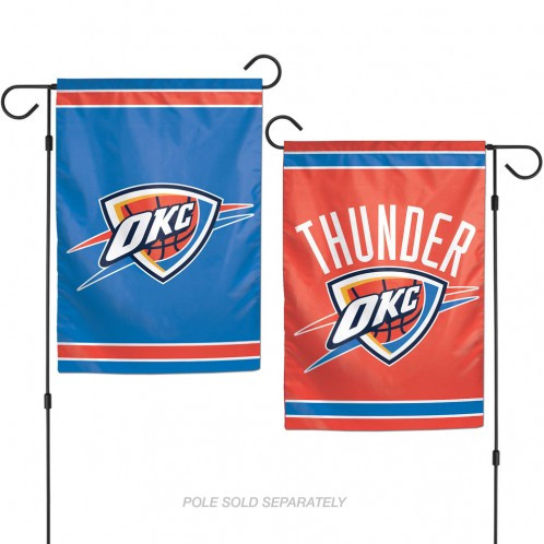 Oklahoma City Thunder Flag 12x18 Garden Style 2 Sided - Sports Fan Shop