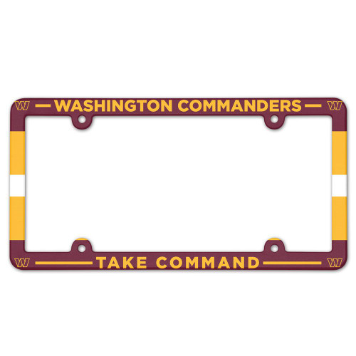 Washington Commanders License Plate Frame Plastic Full Color Style ...