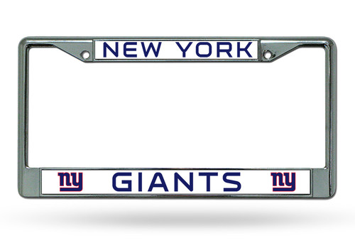 New York Giants License Plate Frame Chrome - Sports Fan Shop