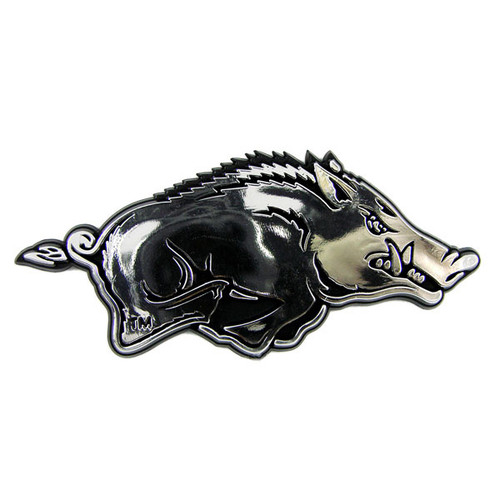 Arkansas Razorbacks Auto Emblem - Silver - Sports Fan Shop