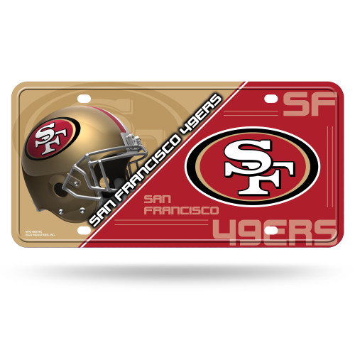 San Francisco 49ers License Plate Metal - Sports Fan Shop