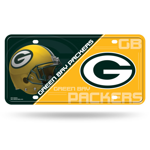 Green Bay Packers License Plate Metal - Sports Fan Shop