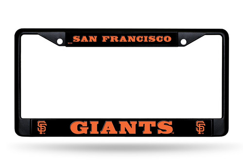 San Francisco Giants License Plate Frame Metal Black Alternate - Sports ...