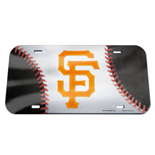 San Francisco Giants License Plate Crystal Mirror Baseball Design ...
