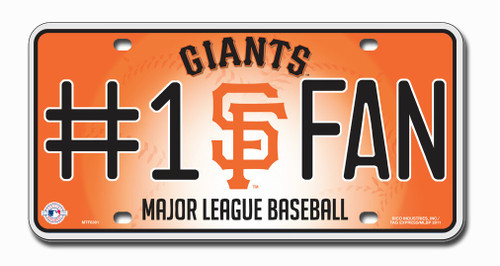 San Francisco Giants License Plate #1 Fan - Sports Fan Shop