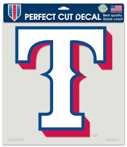 Texas Rangers Decal 8x8 Perfect Cut Color - Sports Fan Shop