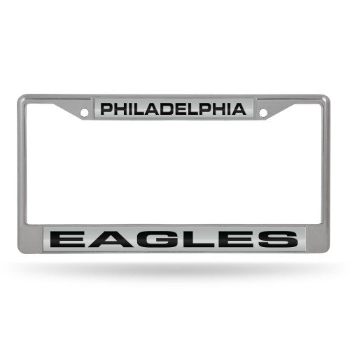 Philadelphia Eagles License Plate Frame Laser Cut Chrome Silver with ...