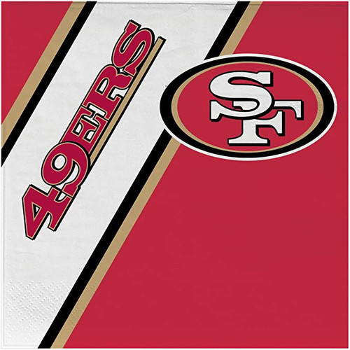 San Francisco 49ers Paper Napkins Disposable - Sports Fan Shop