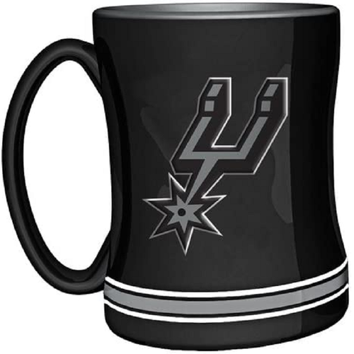 San Antonio Spurs Coffee Mug 14oz Sculpted Relief Team Color - Sports ...