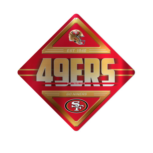 San Francisco 49ers Sign Metal Diamond Shape - Sports Fan Shop