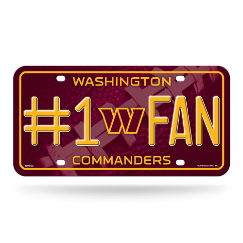 Washington Commanders License Plate #1 Fan - Sports Fan Shop