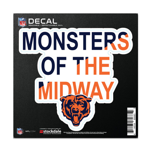 Chicago Bears Decal 6x6 All Surface Slogan - Sports Fan Shop