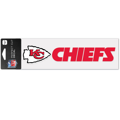 Kansas City Chiefs Decal 3x10 Perfect Cut Wordmark Color - Sports Fan Shop